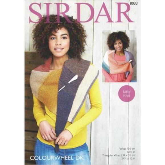 Sirdar | Art | New Sirdar 833 Coulourwheel Easy Knit Triangular Wrap ...